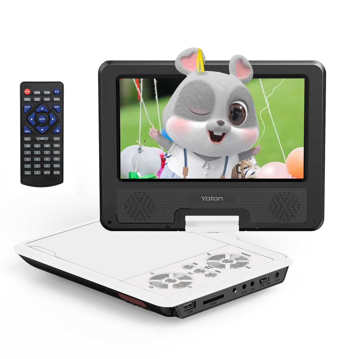 YOTON 9.5" Portable DVD Player for Kids and Car, 7.5" Swivel HD Screen ...