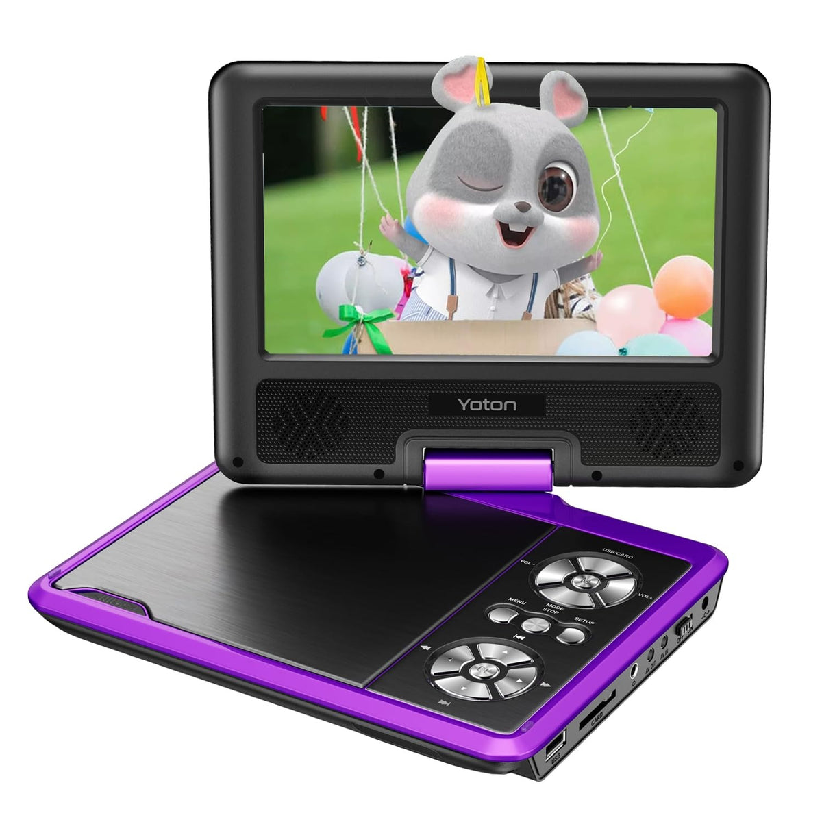 YOTON 9.5" Portable DVD Player for Kids and Car, 7.5" Swivel HD Screen ...